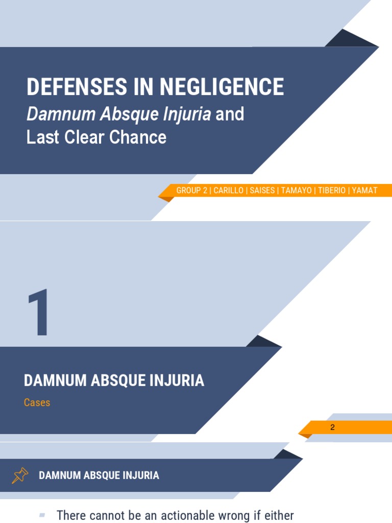 Group 2 Defenses Against Negligence Cases | PDF | Negligence | Damages