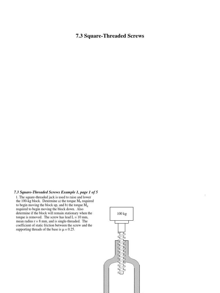 Friction Screws | PDF | Rotation Around A Fixed Axis | Screw