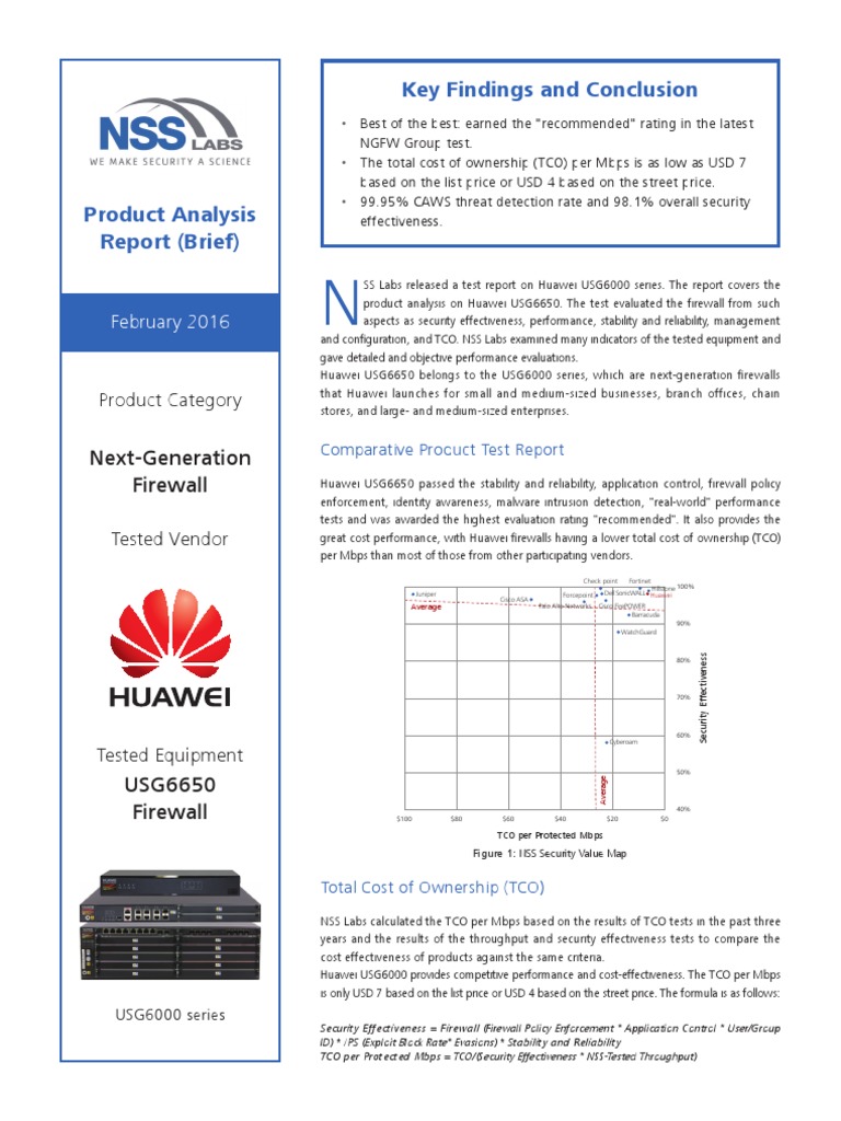 NGFW Product Analysis Finds Huawei USG6650 Highly Effective and Cost Efficient | PDF | Firewall ...