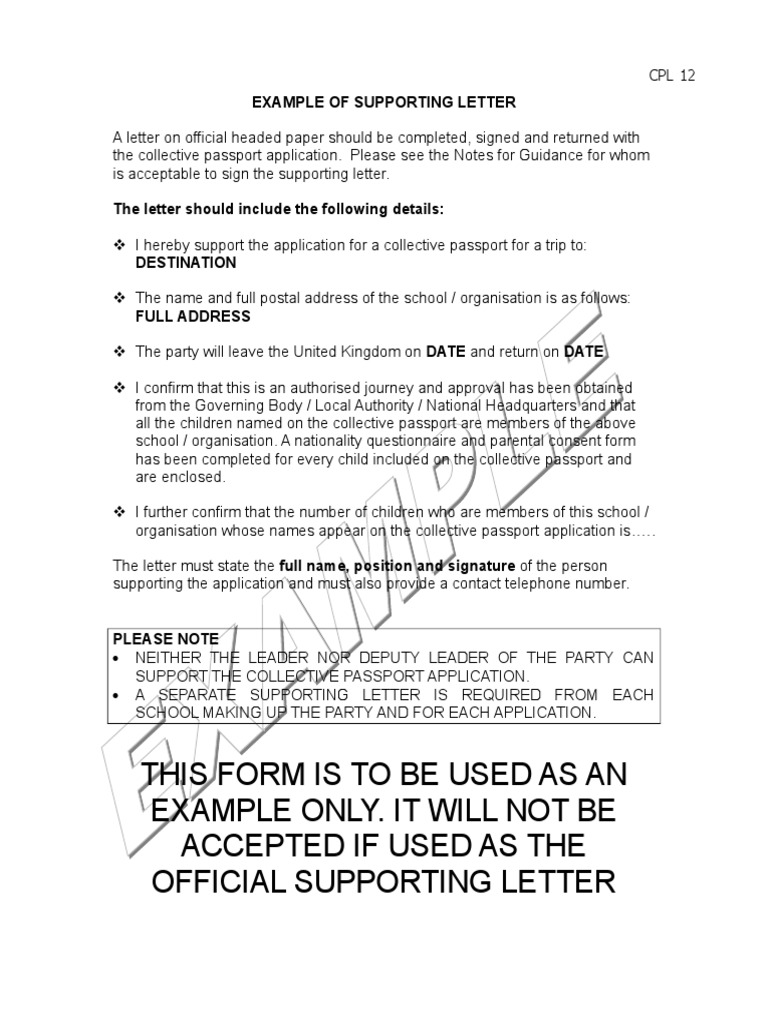School Example of Supporting Letter | PDF