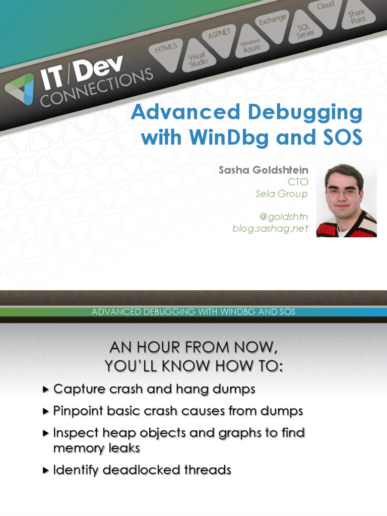 Advanced Debugging With Windbg and Sos: Sasha Goldshtein | PDF | System Software | Computer ...