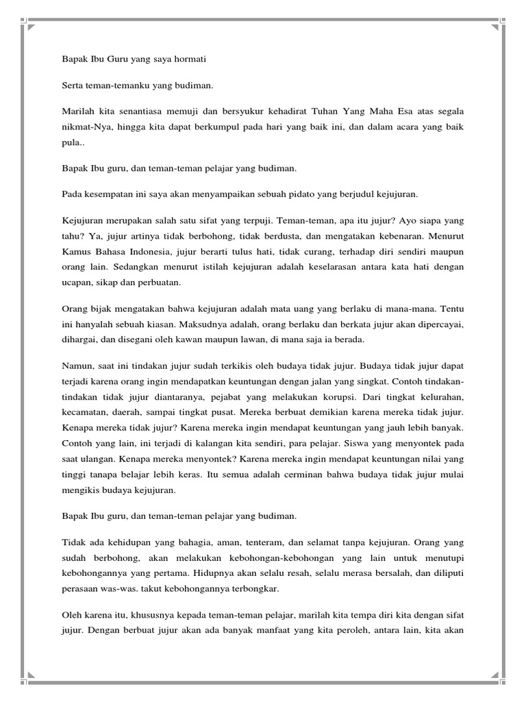 Bapak Ibu Guru Yang Saya Hormati | PDF