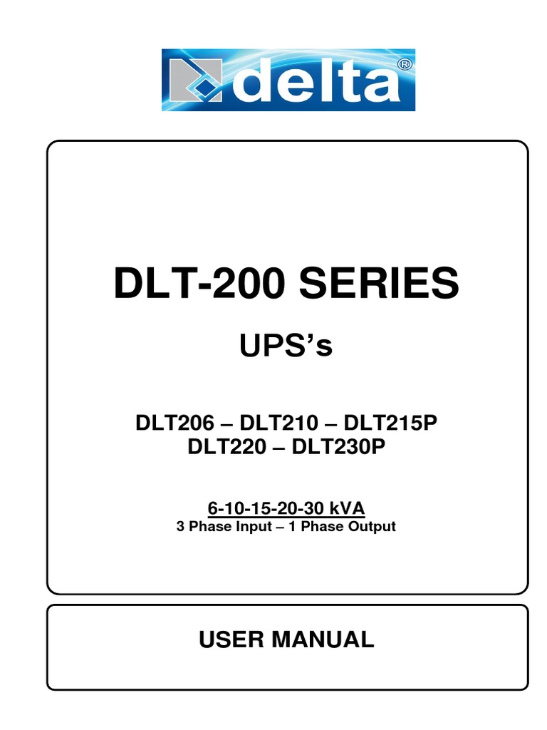 DLT-200 Serie UPS User Manual | PDF | Power Inverter | Menu (Computing)