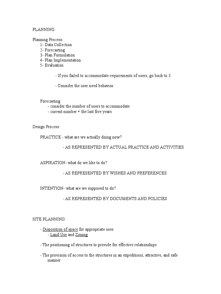 Planning Notes | PDF | Zoning | Business