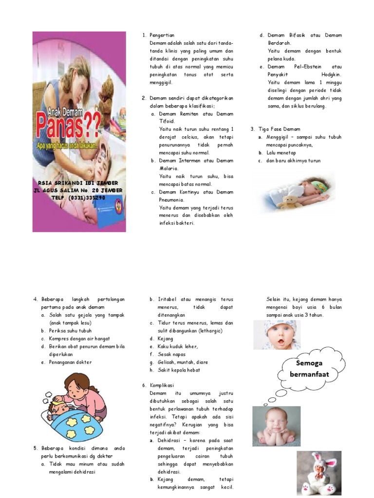 Leaflet Demam Anak | PDF
