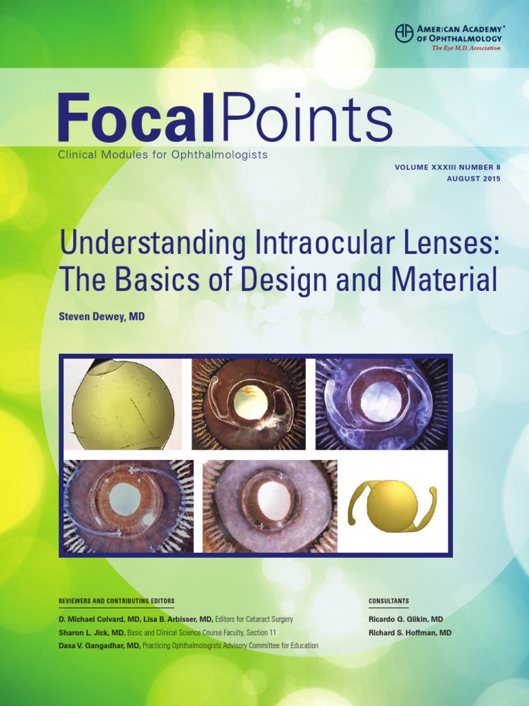 Understanding Intraocular Lenses The Basics of Design and Material ...
