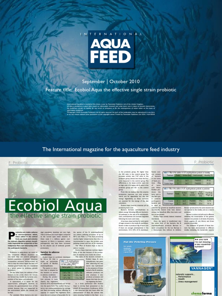 Ecobiol Aqua the effective single strain probiotic | Probiotic ...