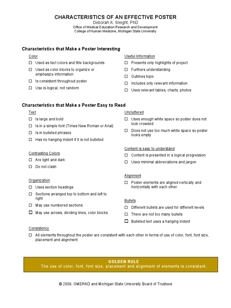 Characteristics of An Effective Poster | Download Free PDF | Typography ...