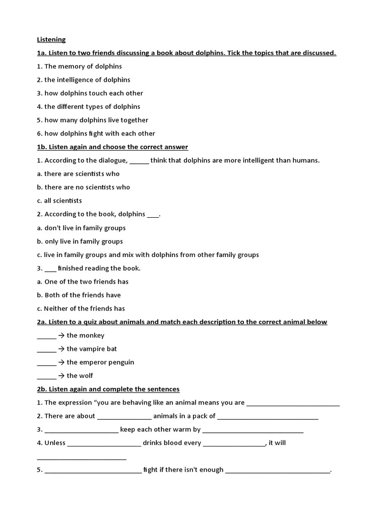 Unit 4 Listening | PDF