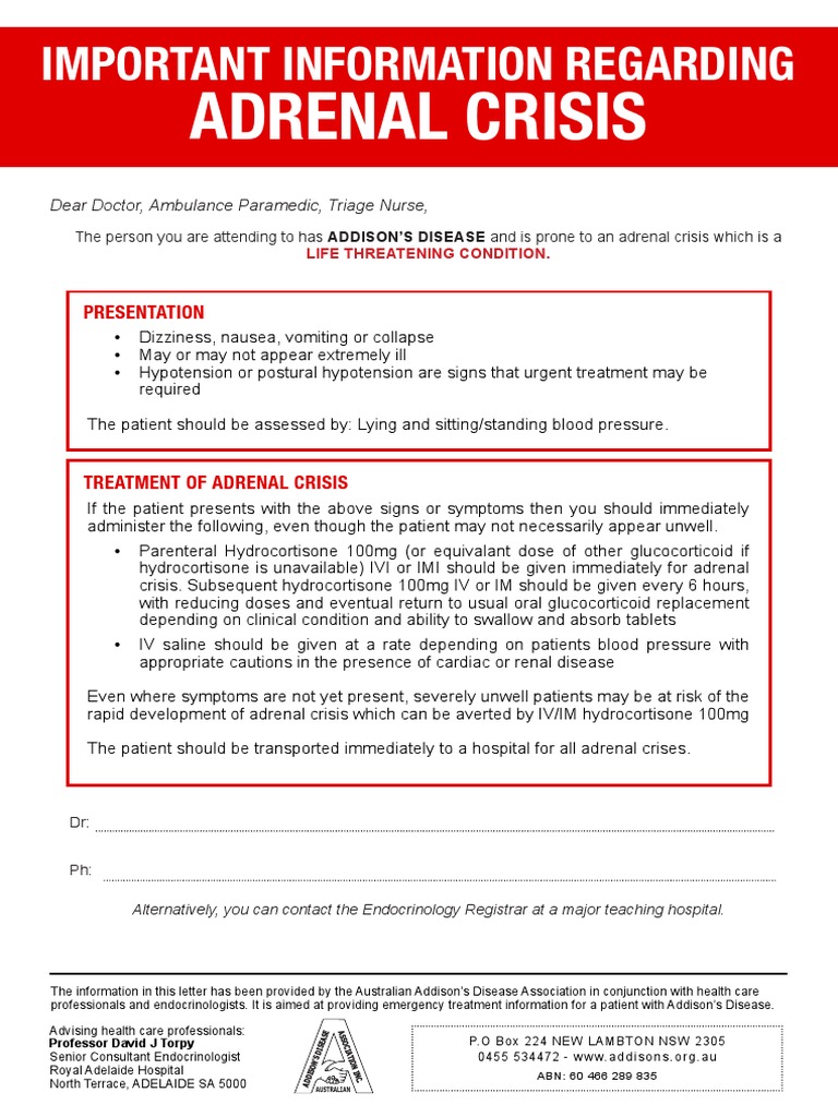 Treatment Letter | PDF | Adrenal Gland | Endocrine System