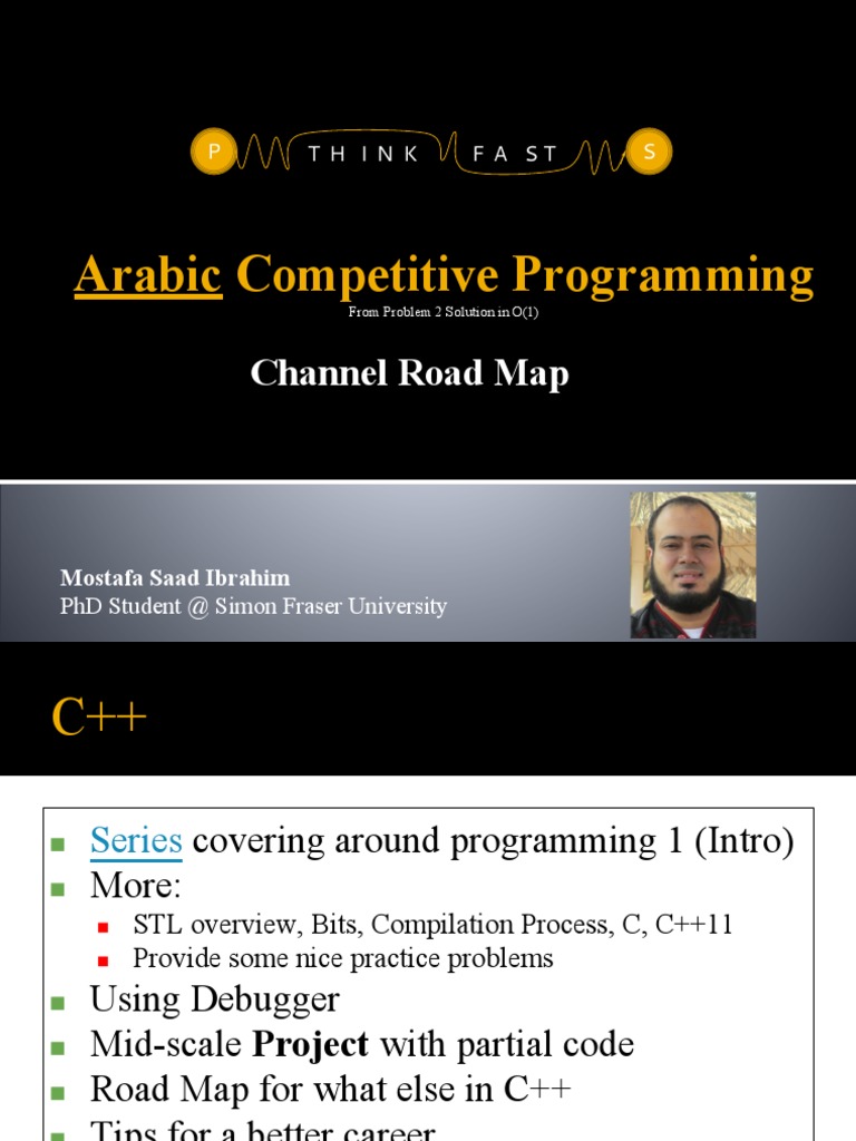 Arabic Competitive Programming: Channel Road Map | PDF | Computer Programming | Algorithms