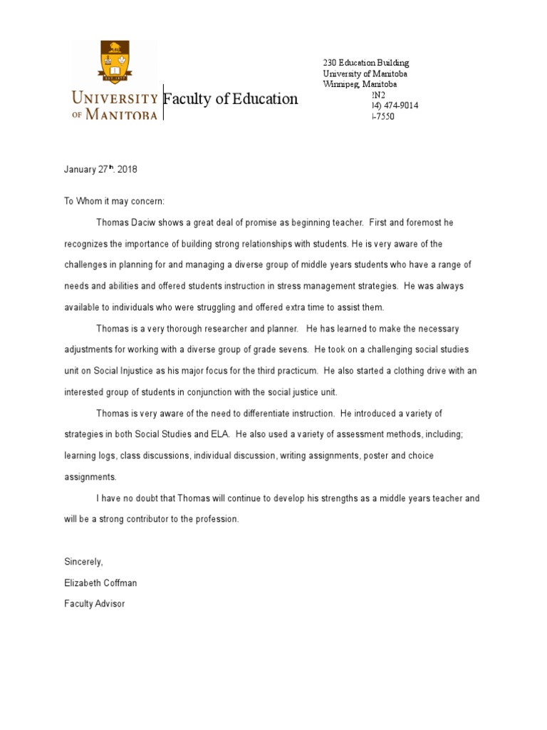 Thomas Letter | PDF