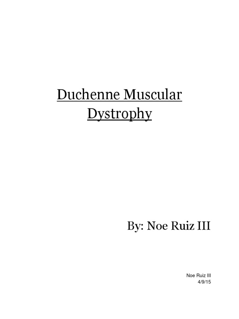 Duchenne Muscular Dysrtrophy | PDF | Muscular Dystrophy | Diseases And ...