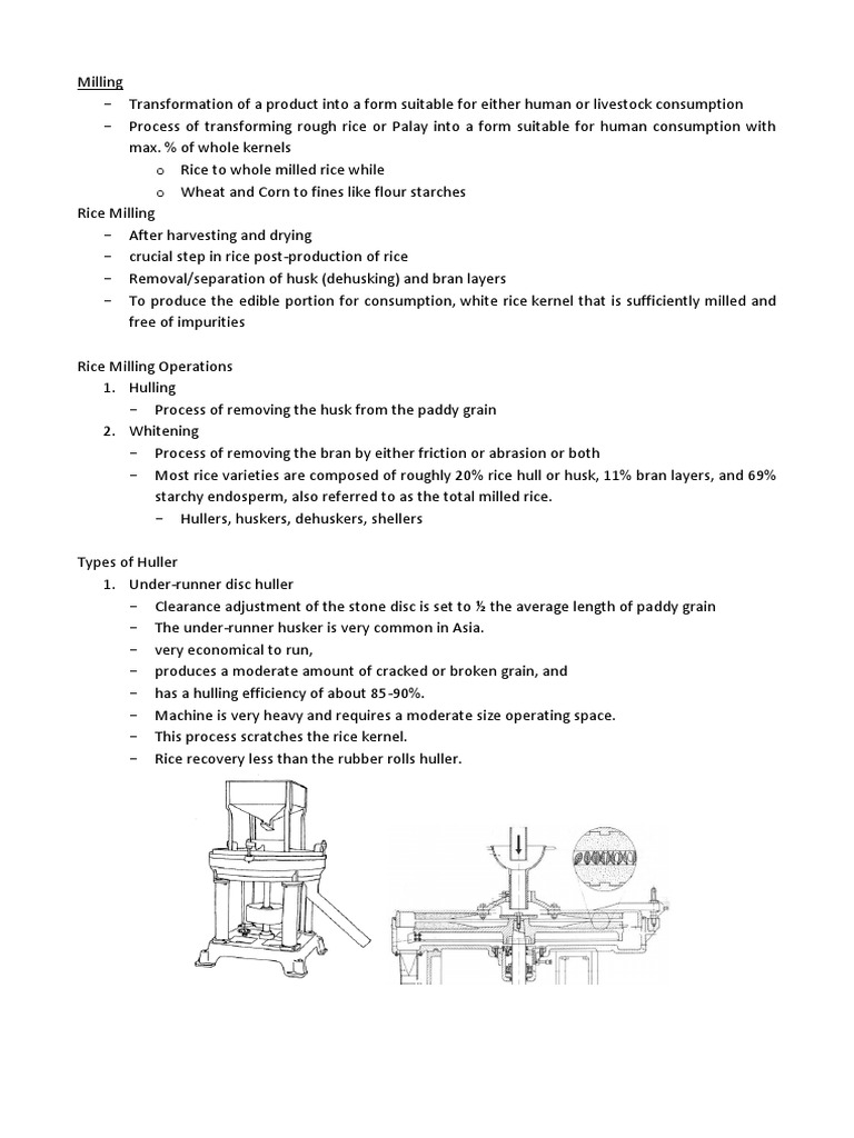 Milling Handout | PDF | Rice | Mill (Grinding)