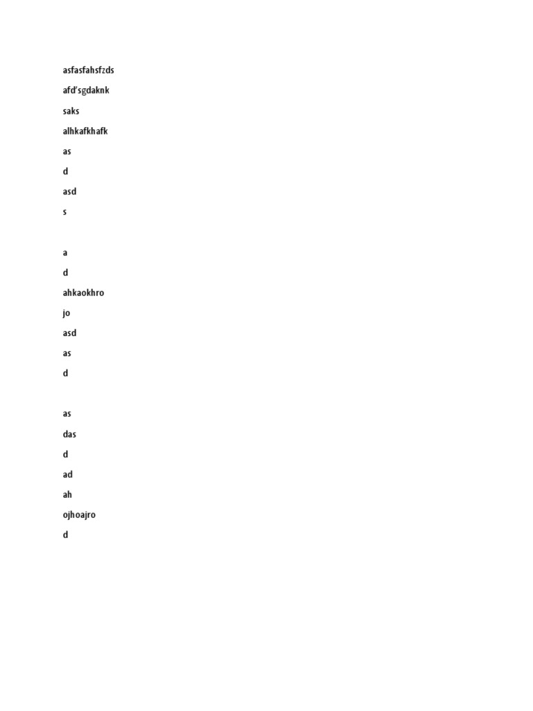 Asfasfahsfzds Afd'sgdaknk Saks Alhkafkhafk As D Asd S | PDF