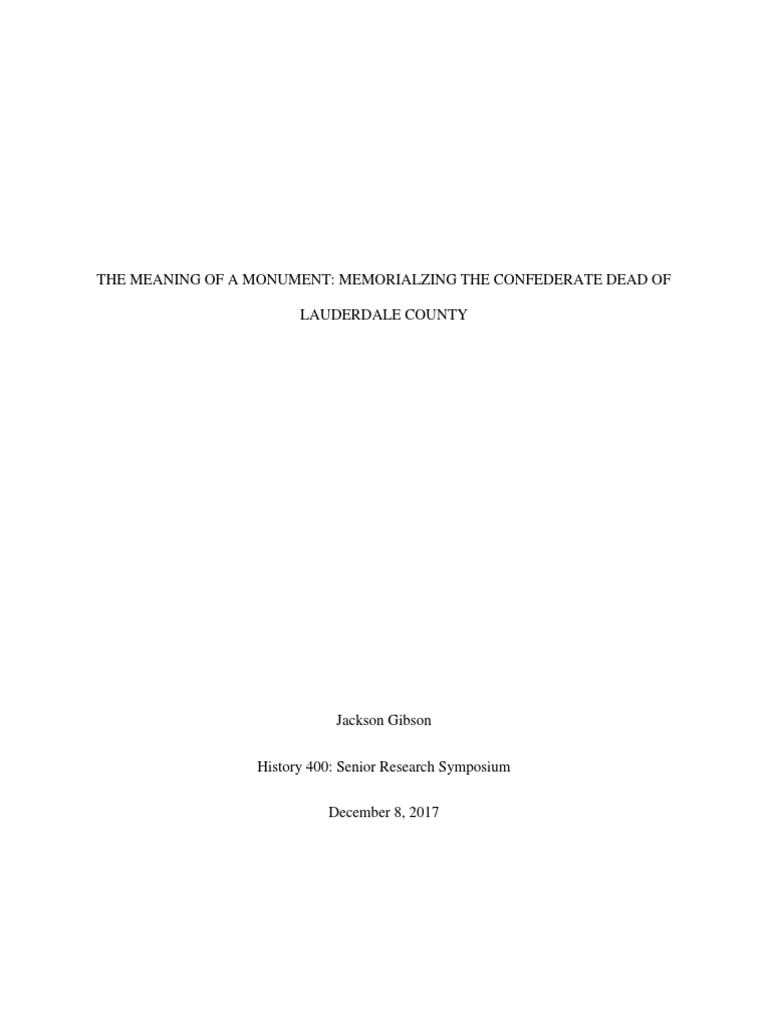Confederate Monuments: A Complex Legacy | PDF | Confederate States Of ...
