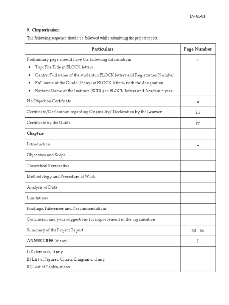 PGDBA-Project Report Guideline - 2 | PDF