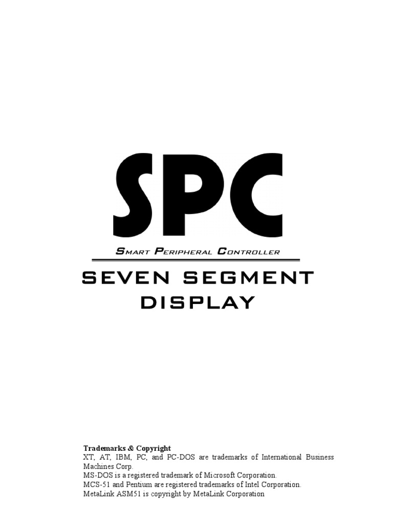 Manual SPC Seven Segment | PDF | Komputer