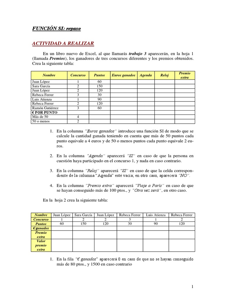Ejercicio Funcion SI | PDF | Business