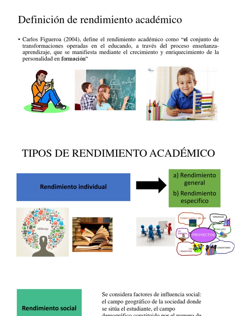 Definición de Rendimiento Académico | PDF