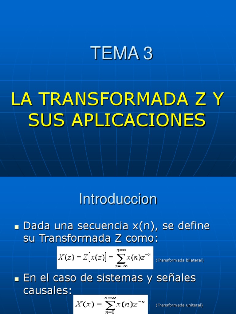 Transformada Z | Download Free PDF | Transformada de Fourier | Análisis matemático