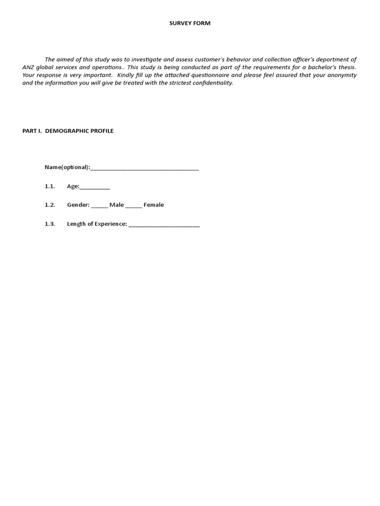 Name (Optional) : - 1.1. Age: - 1.2. Gender: - Male - Female 1.3 ...