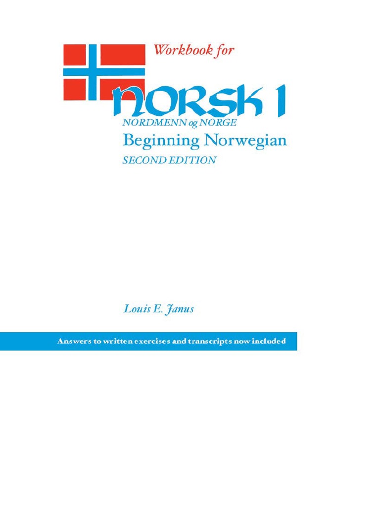 Workbook For Norsk, Nordmenn Og Norge 1 - Beginning Norwegian, Second ...