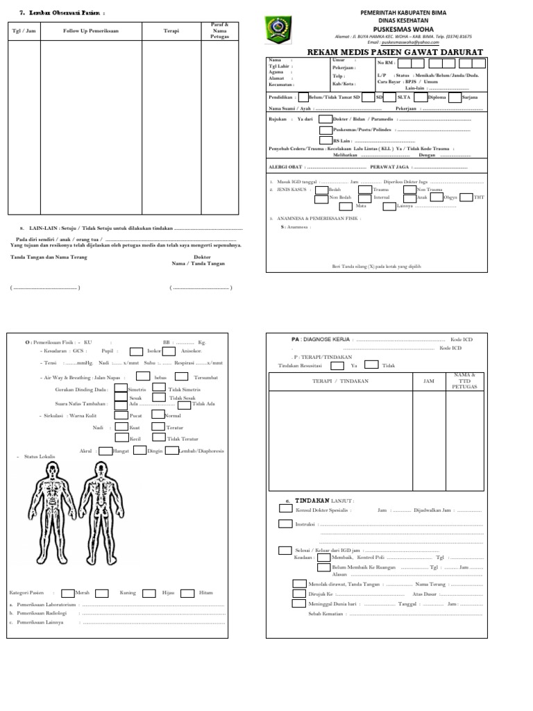 Formulir Rekam Medis Pasien | PDF
