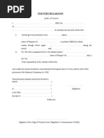 Statutory Declaration Form PDF | PDF