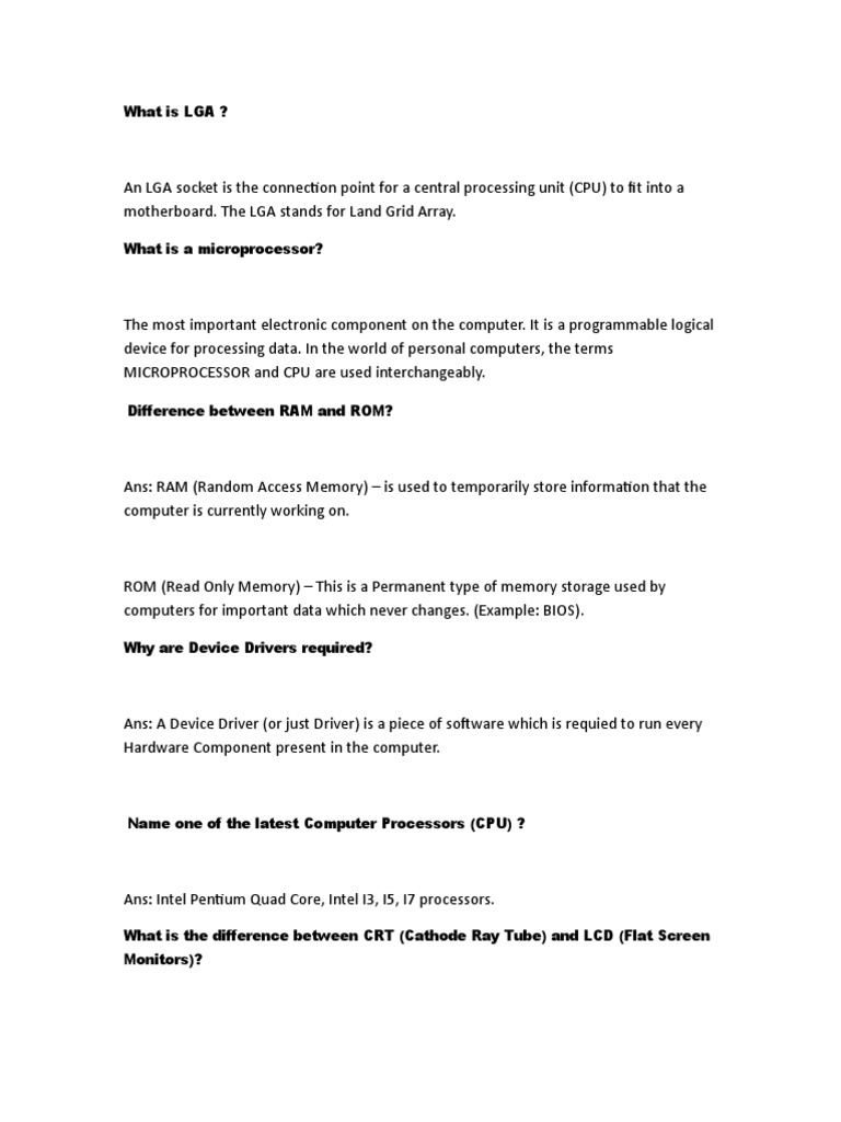 Hardware | PDF | Random Access Memory | Computer Monitor
