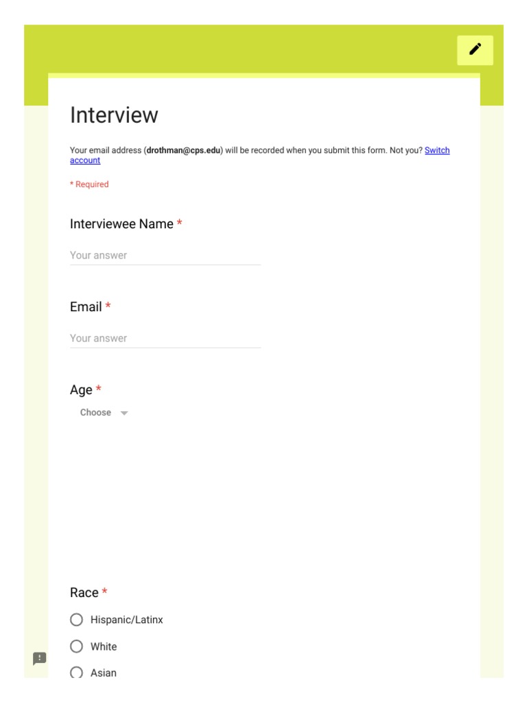 Interview 1 | PDF | Race And Ethnicity In The United States Census ...