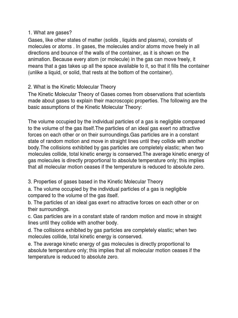 Chemistry Gas Laws Assignment | PDF | Gases | Physical Universe