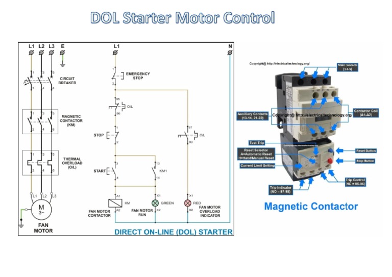 Dol Starter Wiring Diagram | PDF