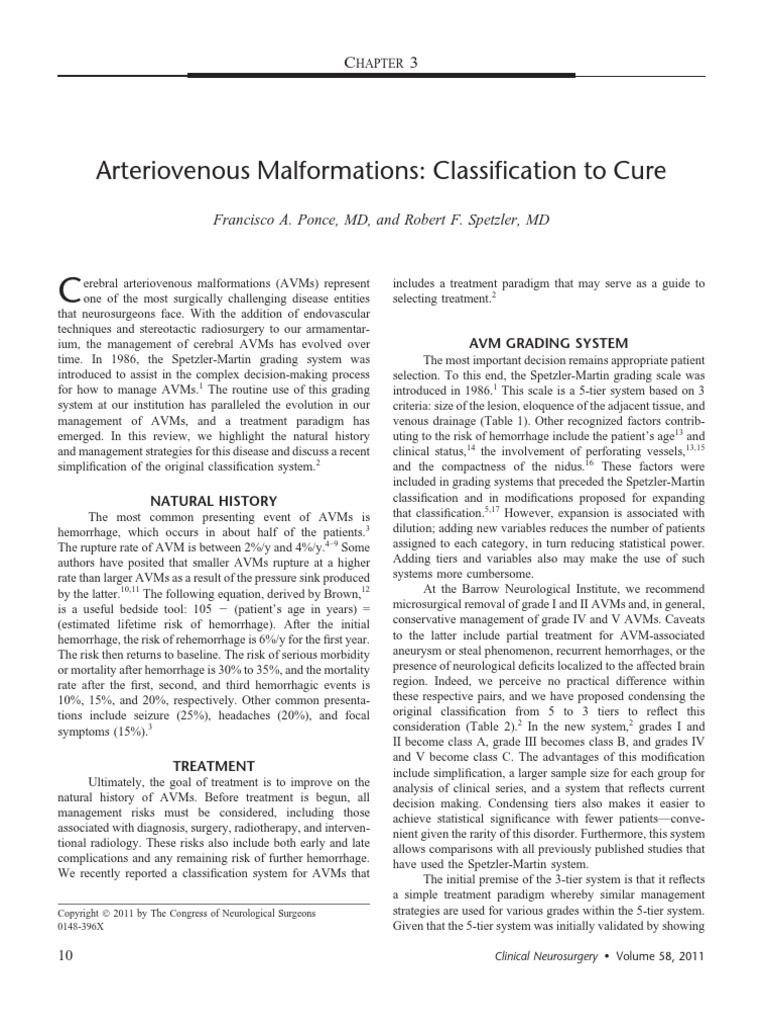 Avm Classification Pdf Pdf Medical Specialties Angiology