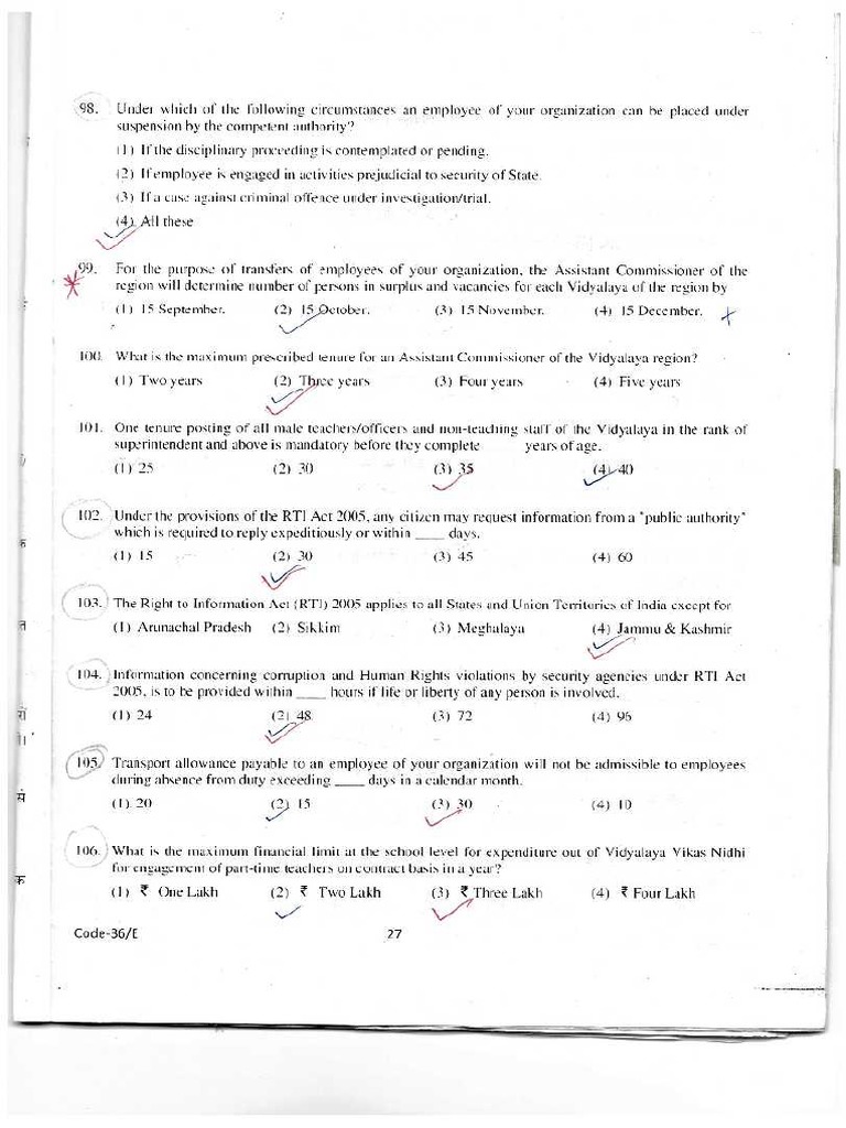 Vice Principal Paper | PDF