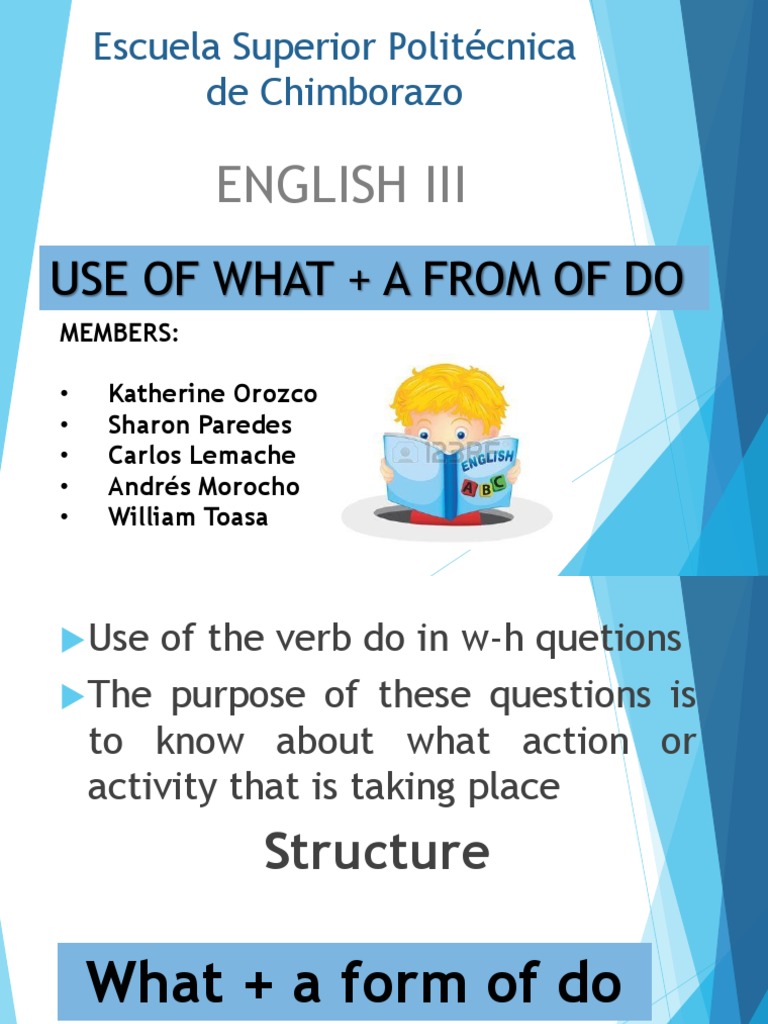 Use of What+afrom of Do | PDF | Linguistic Typology | Linguistic Morphology