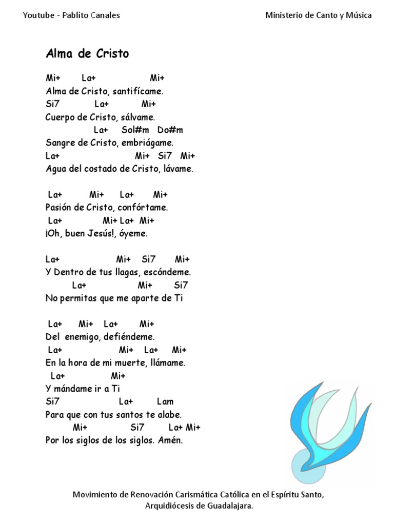 Letra Y Acordes De Alma De Cristo Pdf
