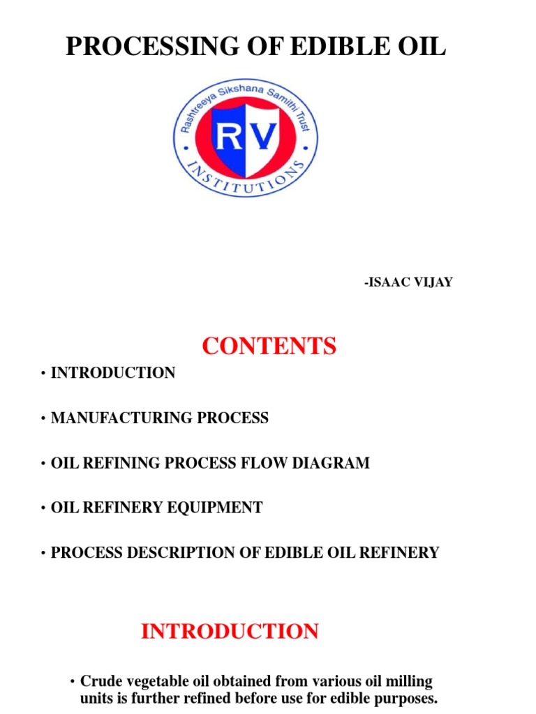 Edible Oil Processing | PDF | Oil Refinery | Cooking Oil