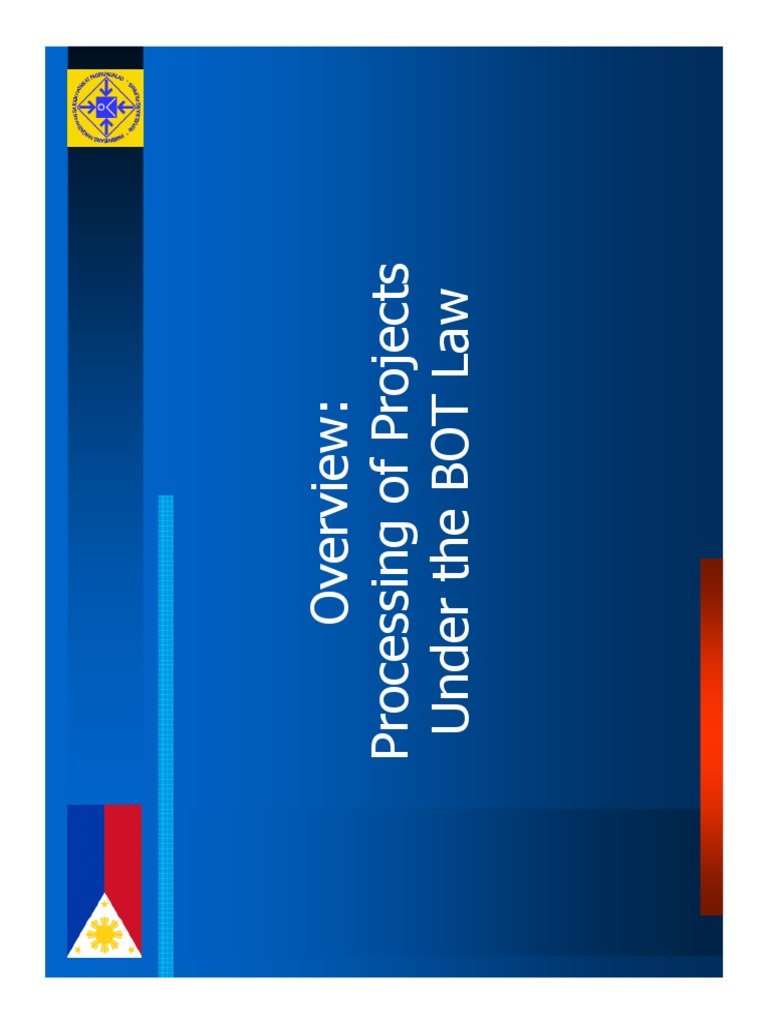 BOT Law Overview and Project Process | PDF | Public–Private Partnership ...