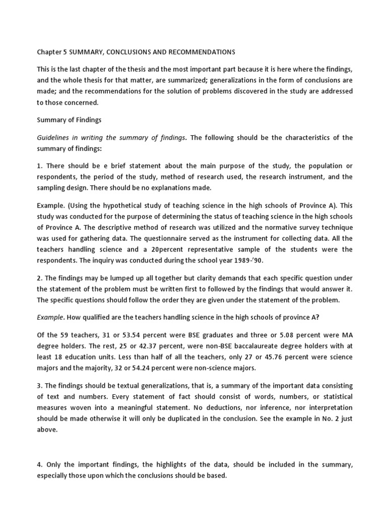 Chapter 5 Summary | PDF | Survey Methodology | Causality