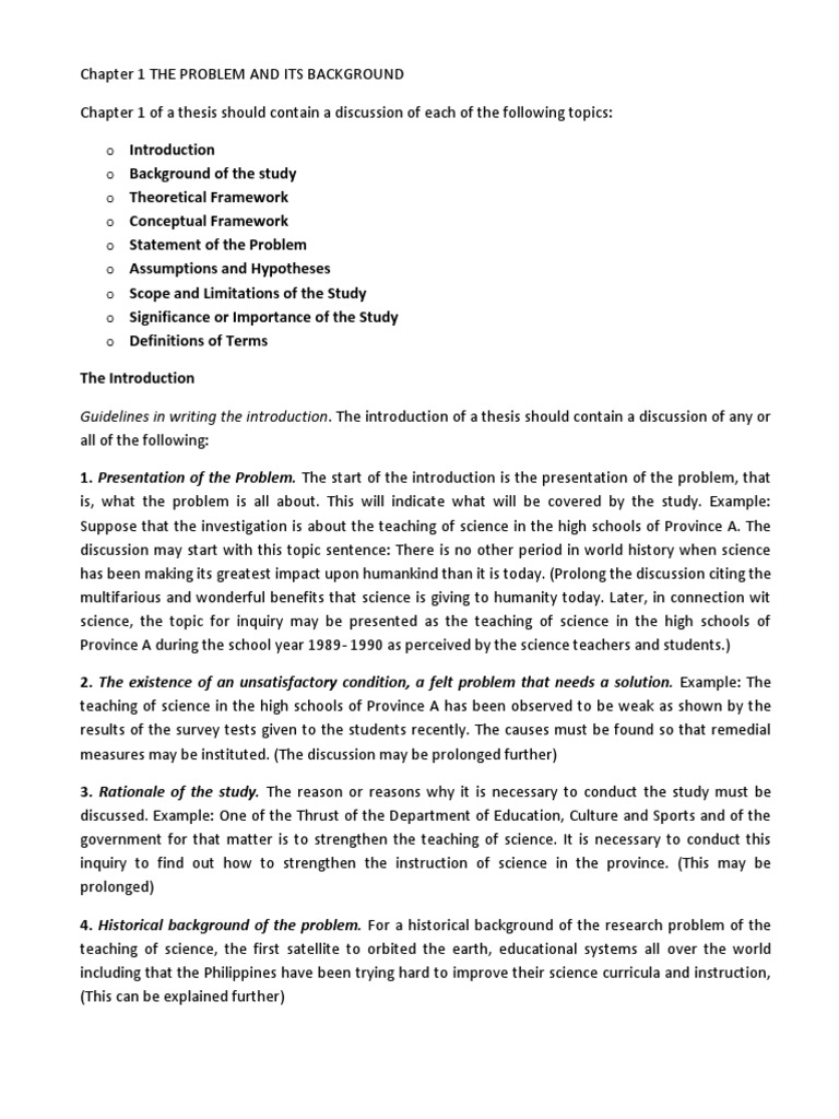 Chapter 1 The Problem and Its Background | PDF | Theory | Conceptual ...