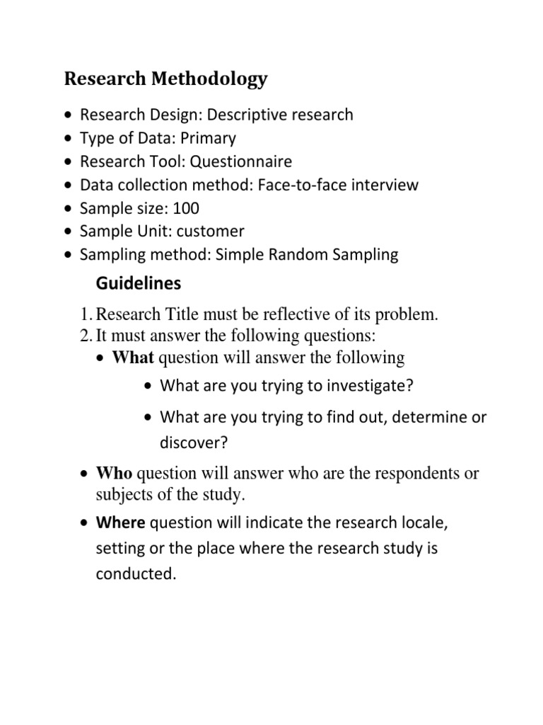 Research Methodology: Where Question Will Indicate The Research Locale ...