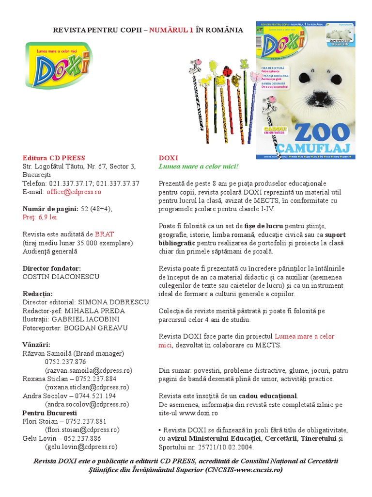 Prezentare Revista Doxi PDF | PDF
