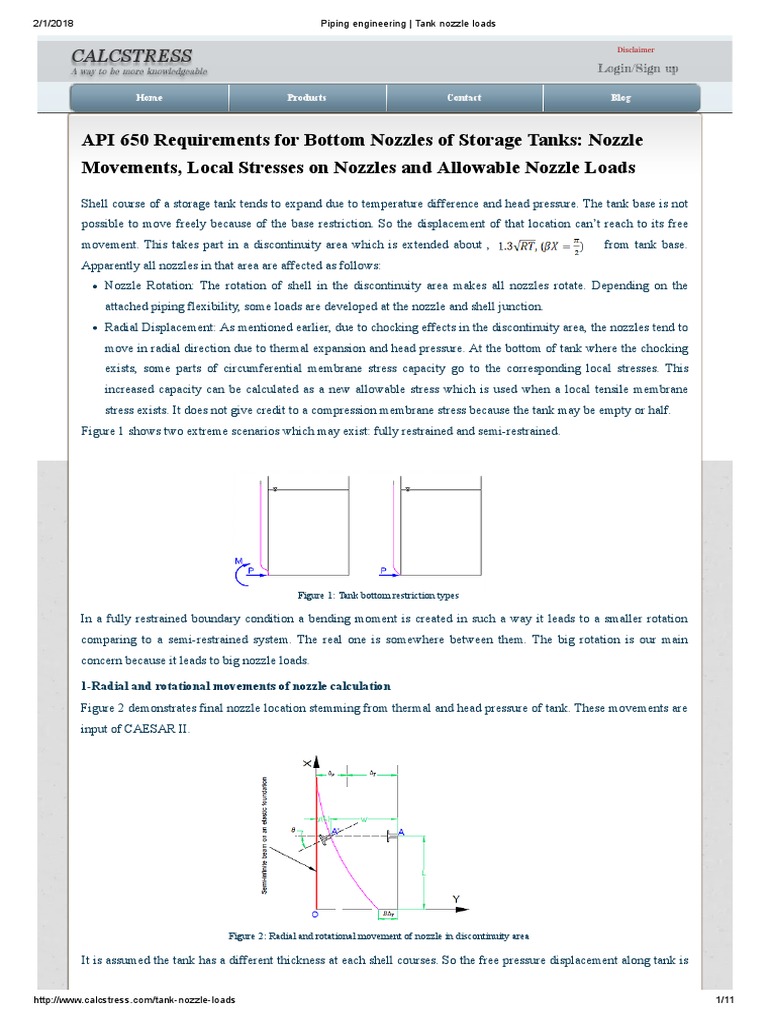 Piping Engineering _ Tank Nozzle Loads 1 | Stress (Mechanics) | Tanks