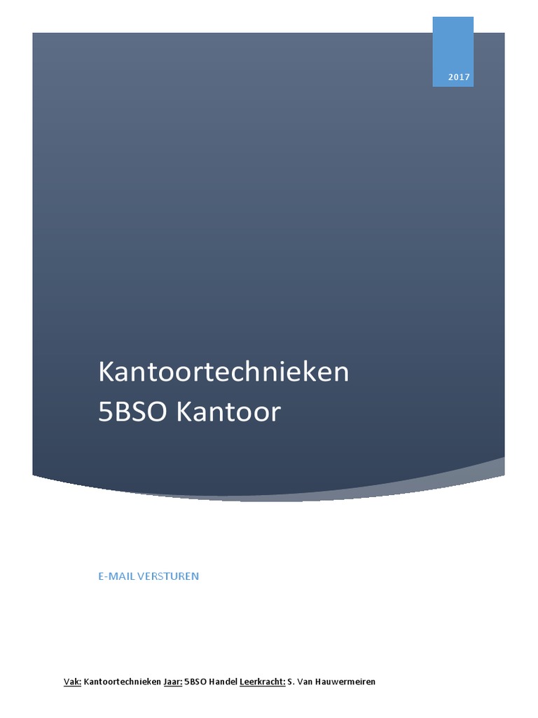 E-Mail Versturen | PDF