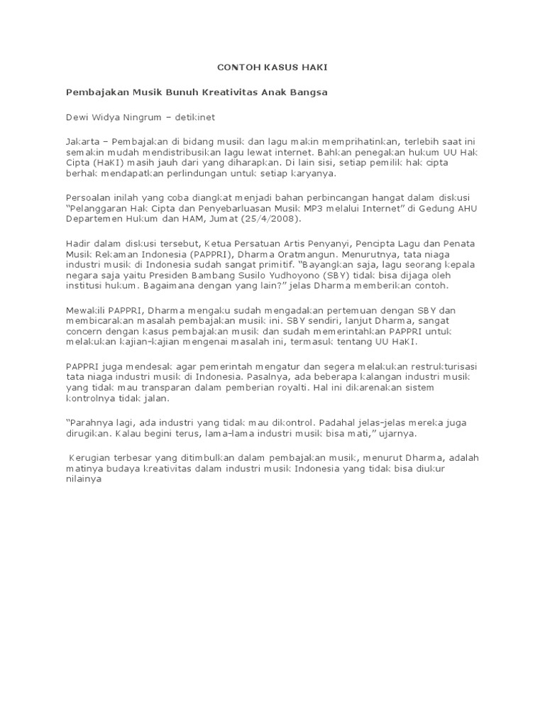 Contoh Kasus Haki | PDF