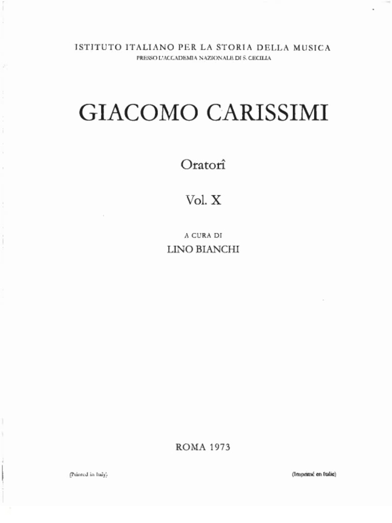 Vanitas Vanitatum - Giacomo Carissimi | PDF