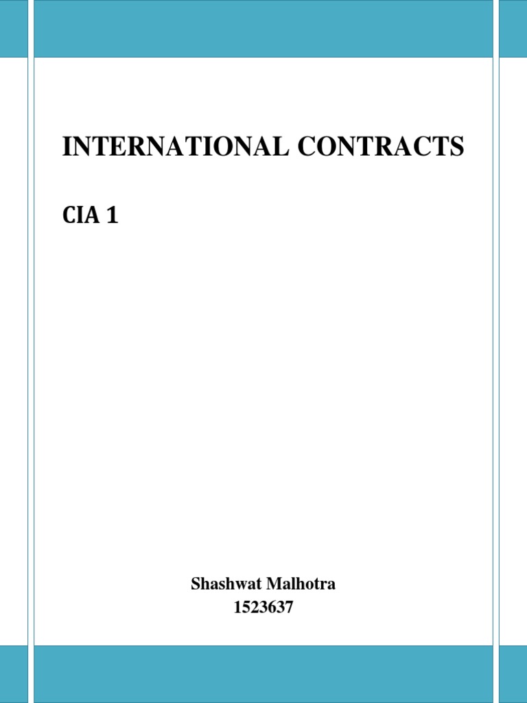 International Contracts Overview | PDF | Franchising | License