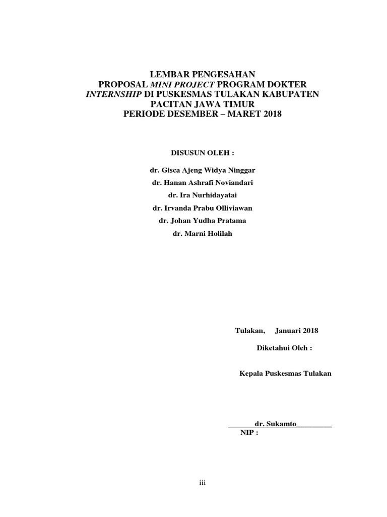 Contoh Lembar Pengesahan | PDF