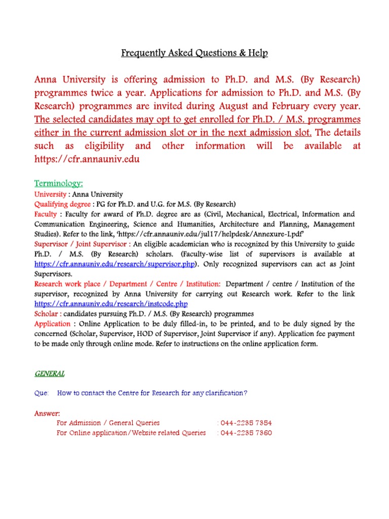 PHD FAQ | PDF | Doctor Of Philosophy | Thesis